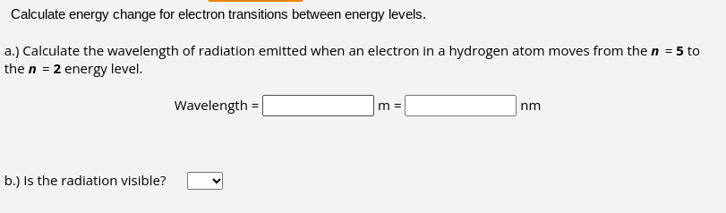 Solved Calculate energy change for electron transitions | Chegg.com