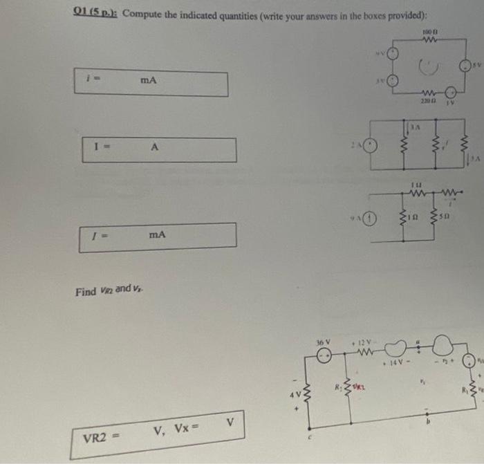 Solved Q1 (5 p.): Compute the indicated quantities (write | Chegg.com