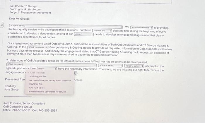 Required information BAD NEWS MESSAGE - CUSTOMER . . | Chegg.com