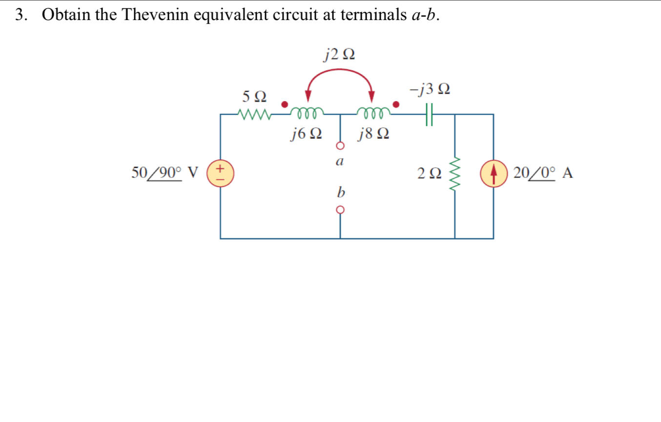 Solved Obtain the Thevenin equivalent circuit at terminals | Chegg.com