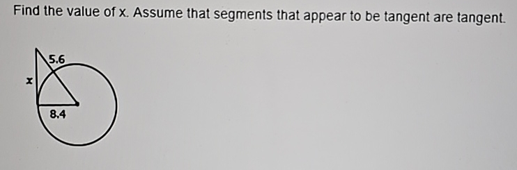 Solved Find the value of x. ﻿Assume that segments that | Chegg.com