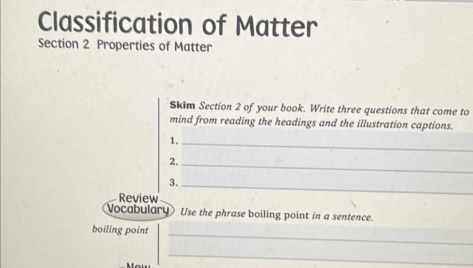 Solved Classification of MatterSection 2 ﻿Properties of | Chegg.com