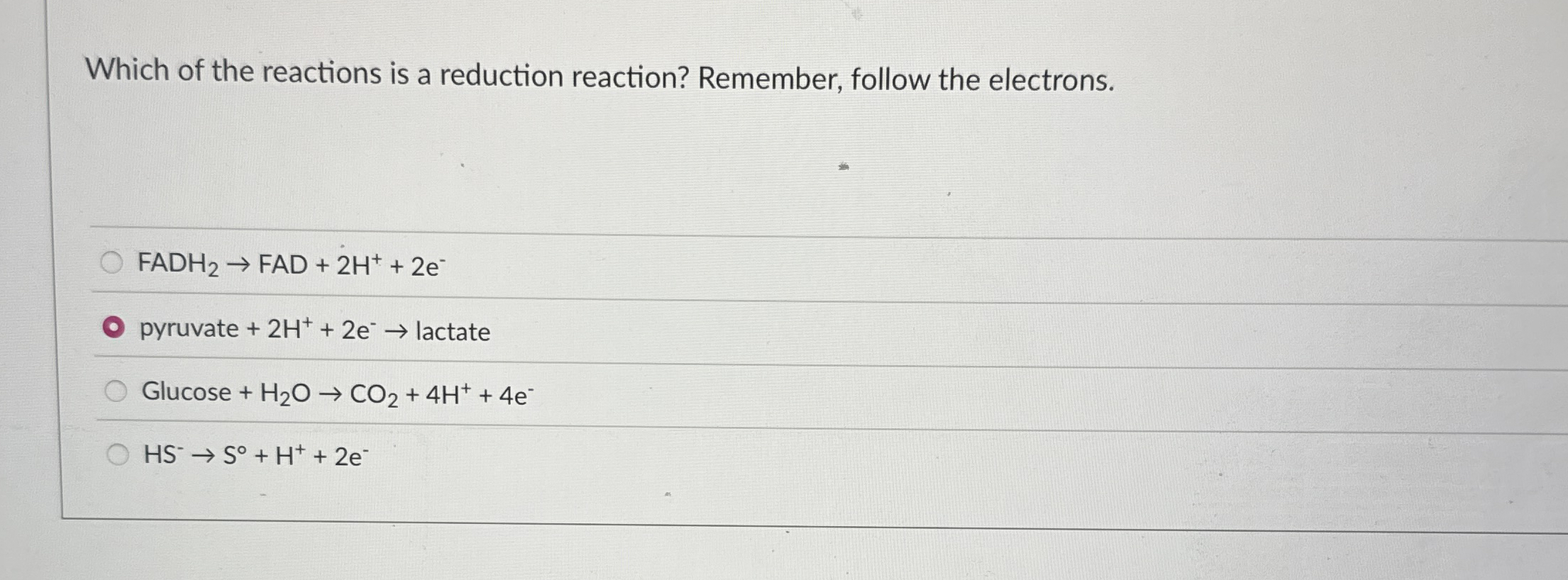 Solved Which of the reactions is a reduction reaction? | Chegg.com