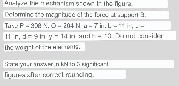 Solved Analyze the mechanism shown in the figure. Determine | Chegg.com