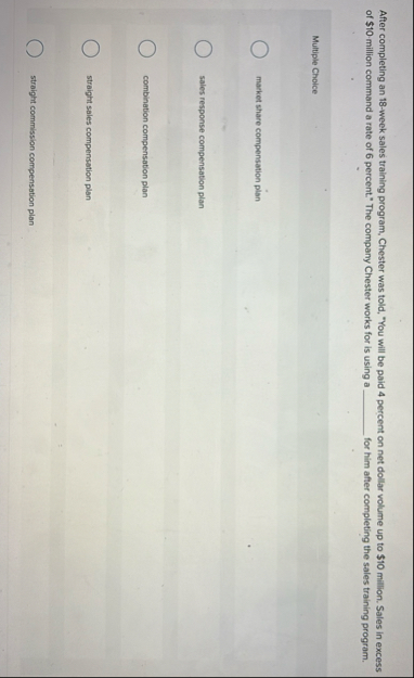 Solved After completing an 18 -week sales training program, | Chegg.com
