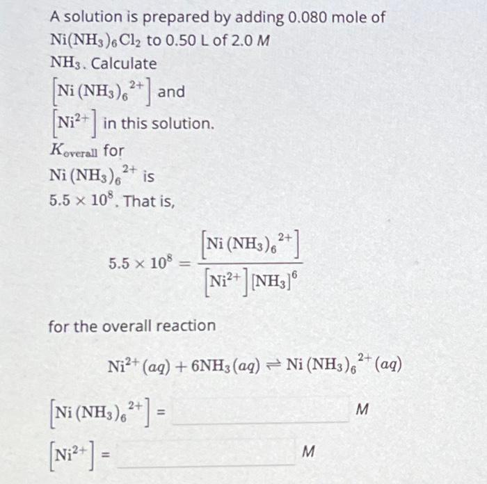 A solution is prepared by adding 0.080 mole of | Chegg.com