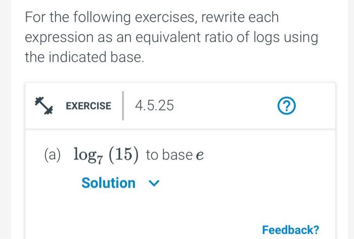 Solved For the following exercises, rewrite each expression | Chegg.com