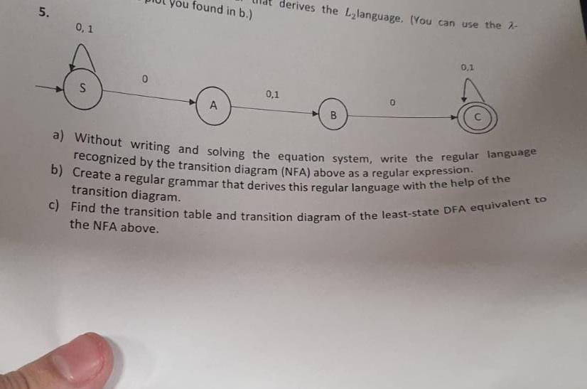 Solved derives the L2 ﻿language, (You can use the | Chegg.com