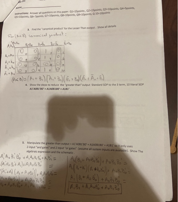 Building a "2 Bit" Comparator. A comparator is a | Chegg.com