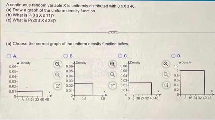 Solved A continuous random variable X is uniformly | Chegg.com