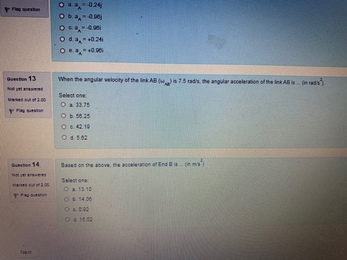 Solved For a short interval of motion, link OA has a | Chegg.com