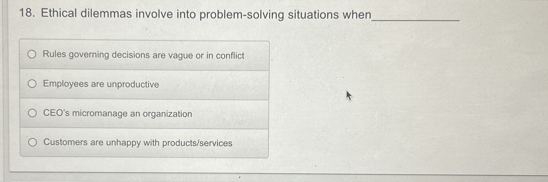 Solved Ethical dilemmas involve into problem-solving | Chegg.com