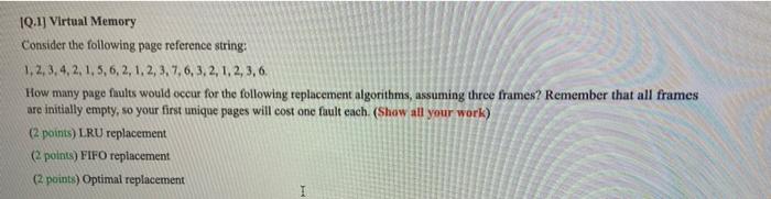 Solved 10.1) Virtual Memory Consider the following page | Chegg.com