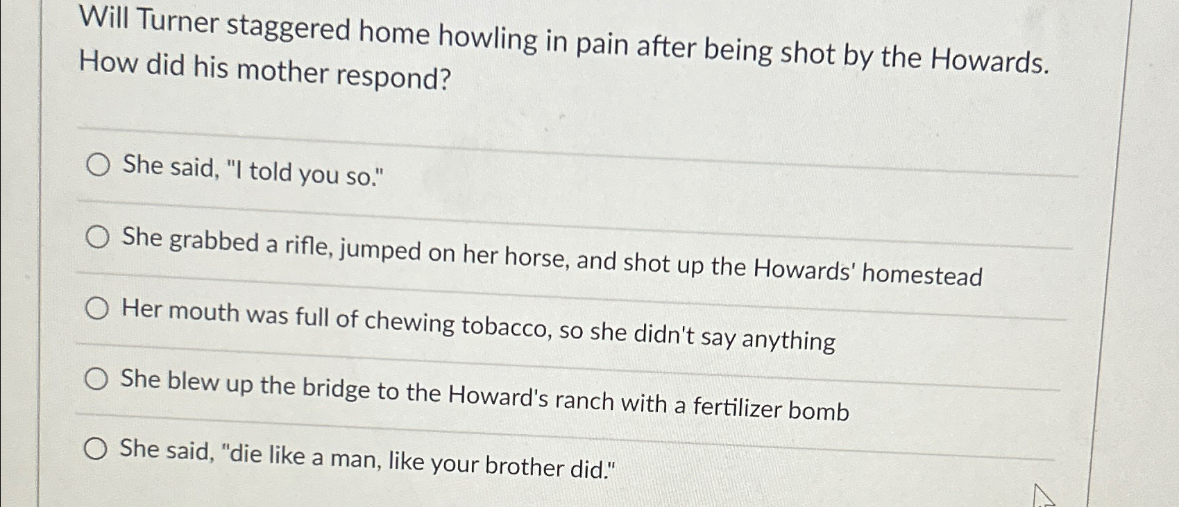 Solved Will Turner staggered home howling in pain after | Chegg.com