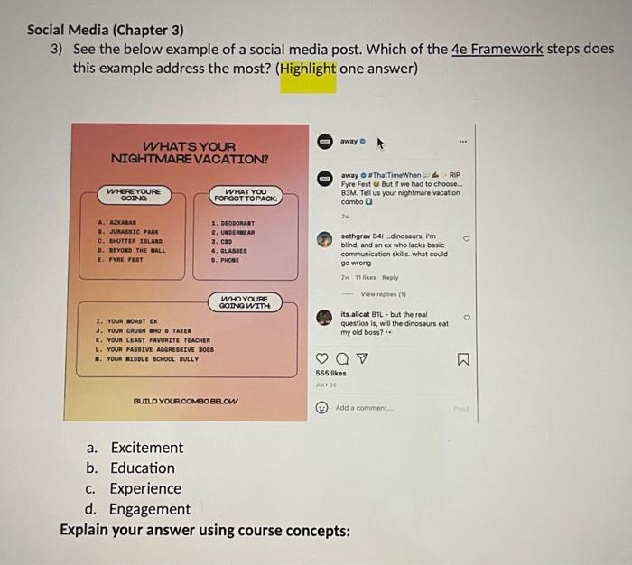 INSTRUCTIONS Answer the following questions and | Chegg.com