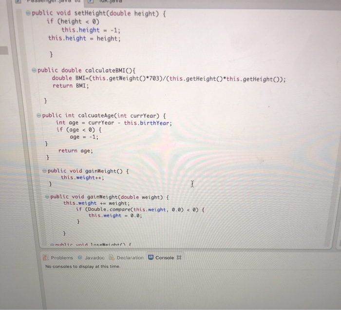 Solved Create A Class To Represent A Person Object That