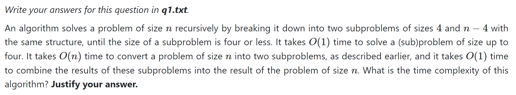 Solved Write your answers for this question in q1.txt. An | Chegg.com