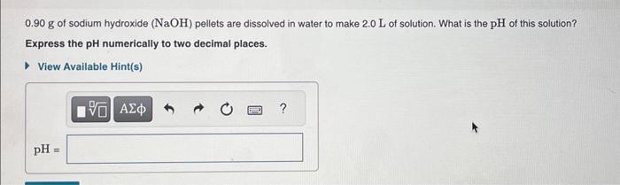 Solved pH is a logarithmic scale used to indicate the | Chegg.com
