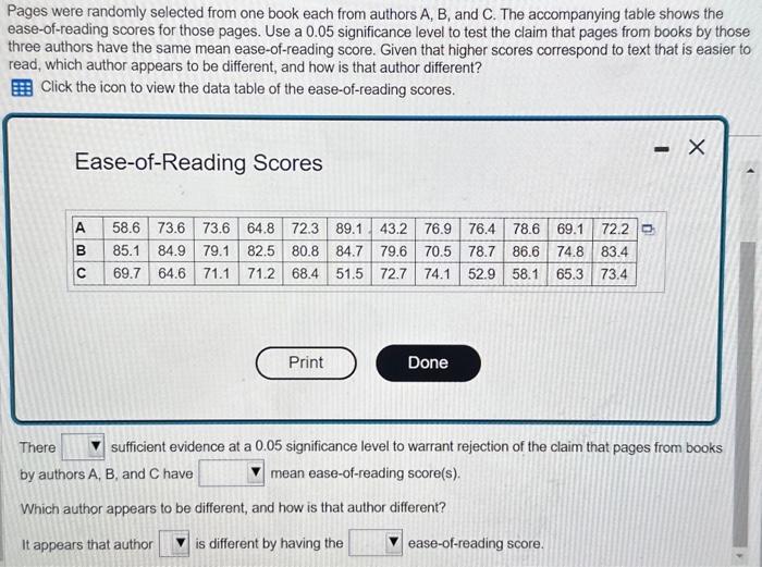 Solved Pages were randomly selected from one book each from | Chegg.com
