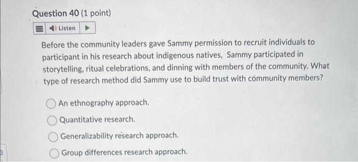 Solved Before the community leaders gave Sammy permission to | Chegg.com