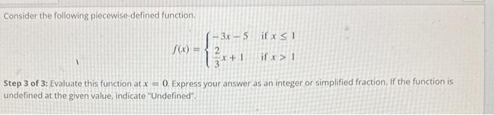 Solved Consider the following piecewise-defined function. | Chegg.com
