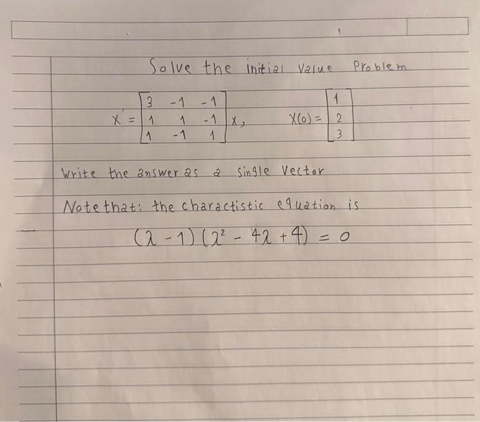 Solved Solve the initial value problem | Chegg.com