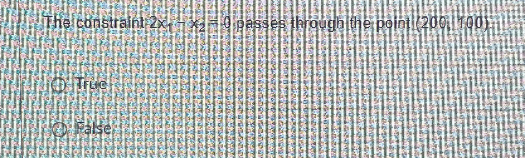 Solved The constraint 2x1-x2=0 ﻿passes through the point | Chegg.com