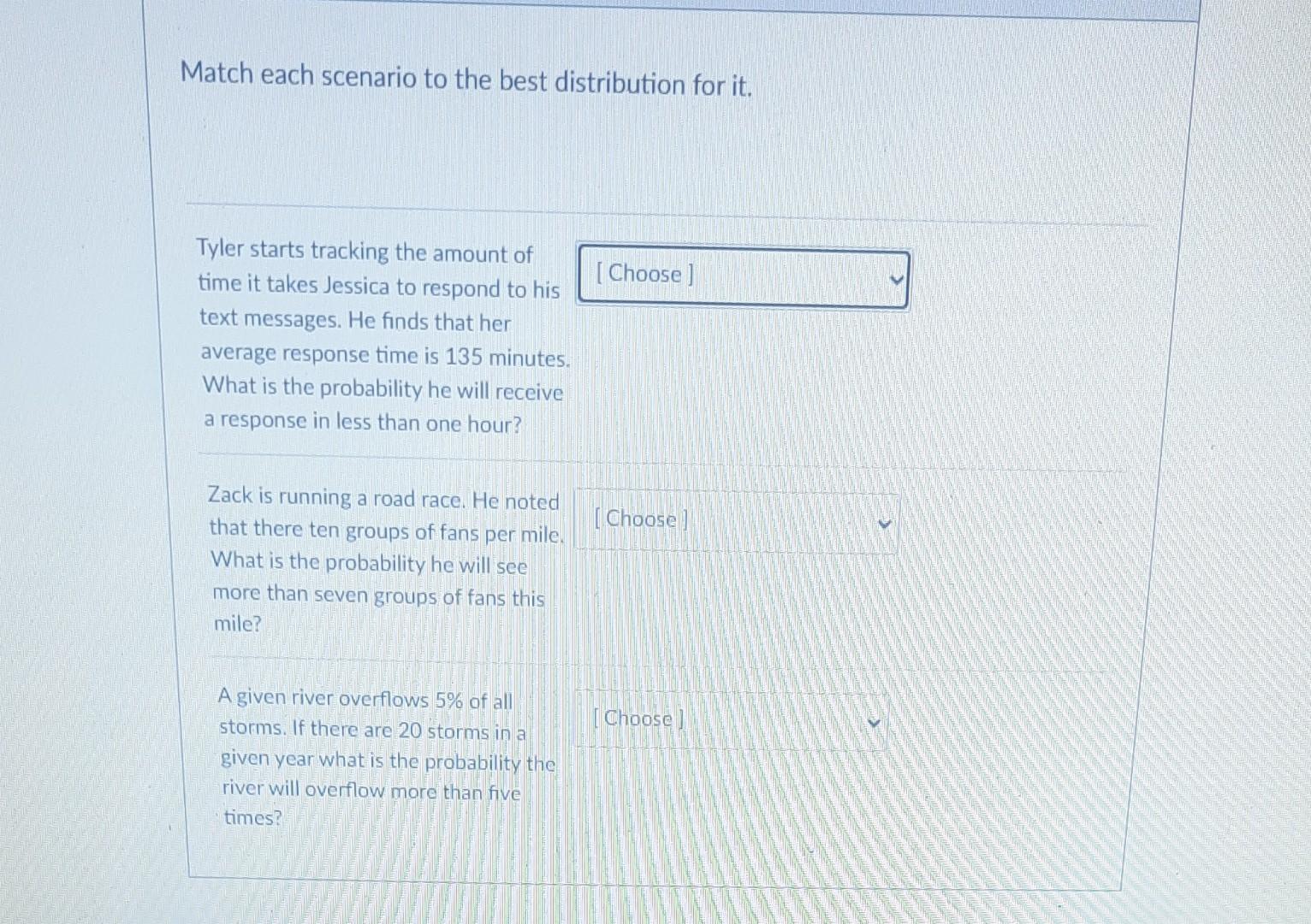 Solved Determine whether each scenario would best be | Chegg.com