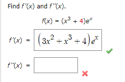 Solved Find f'(x) ﻿and | Chegg.com