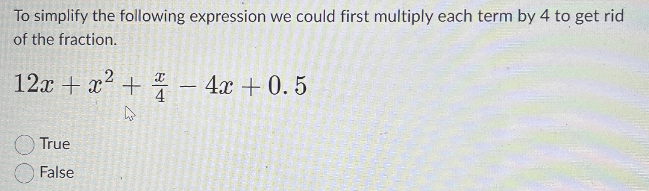 Solved To simplify the following expression we could first | Chegg.com
