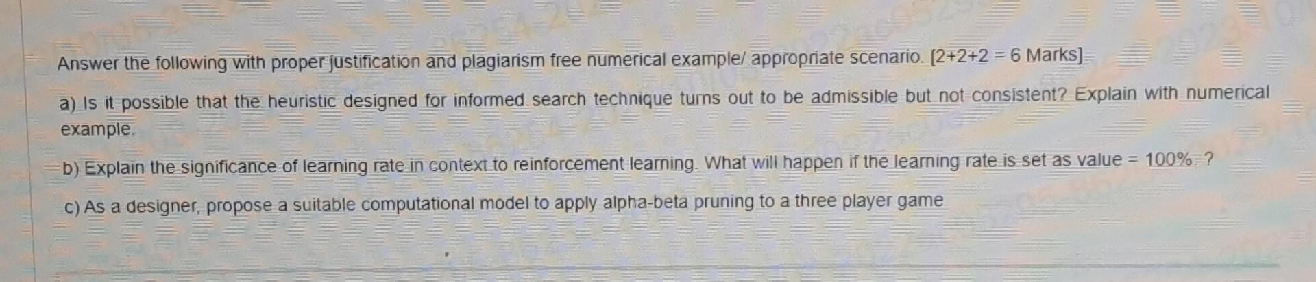 Solved Answer the following with proper justification and | Chegg.com