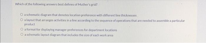 Solved Which of the following answers best defines of | Chegg.com