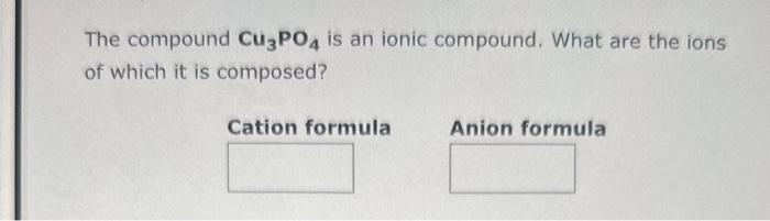 Solved The compound CrI2 is an ionic compound. What are the | Chegg.com