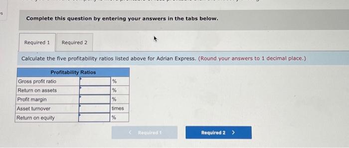 Solved Exercise 12-6 (Algo) Evaluate profitability ratios | Chegg.com