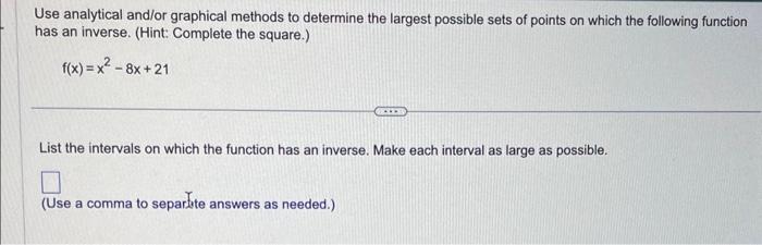 Solved Use analytical and/or graphical methods to determine | Chegg.com