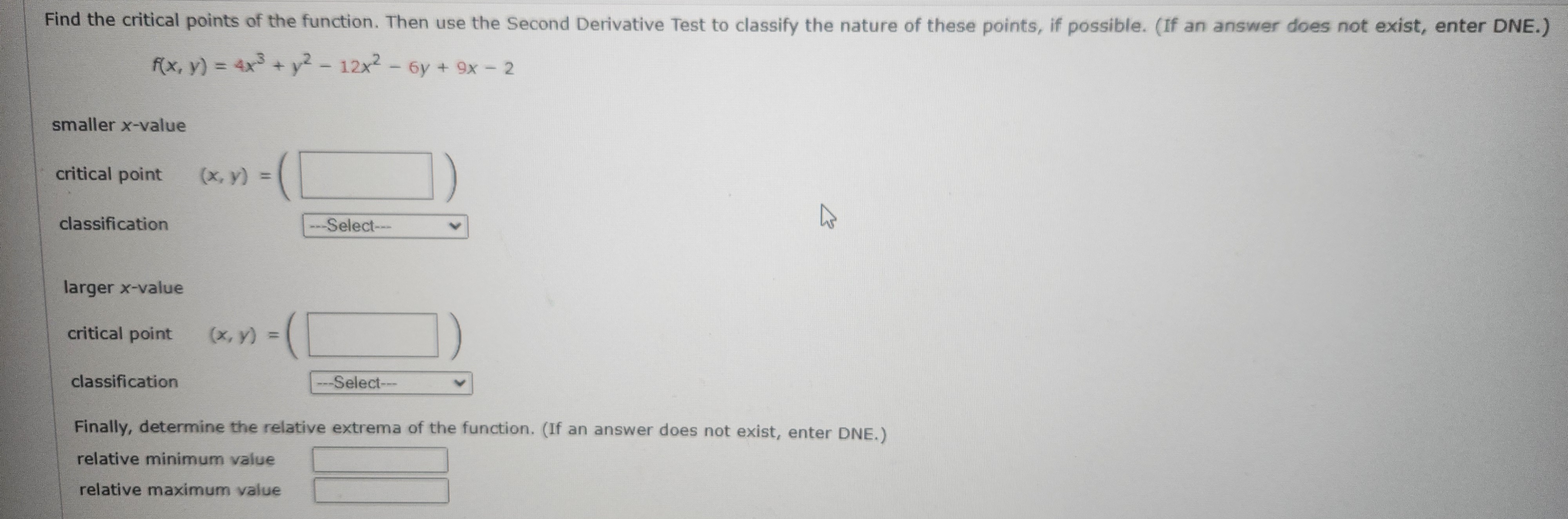 Solved Find the critical points of the function. Then use | Chegg.com
