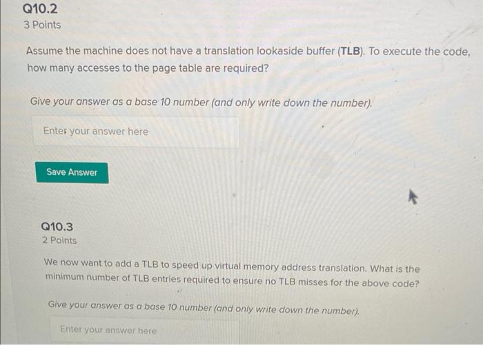 Solved Q10 Operating System Support and Virtual Memory - 3 7 | Chegg.com
