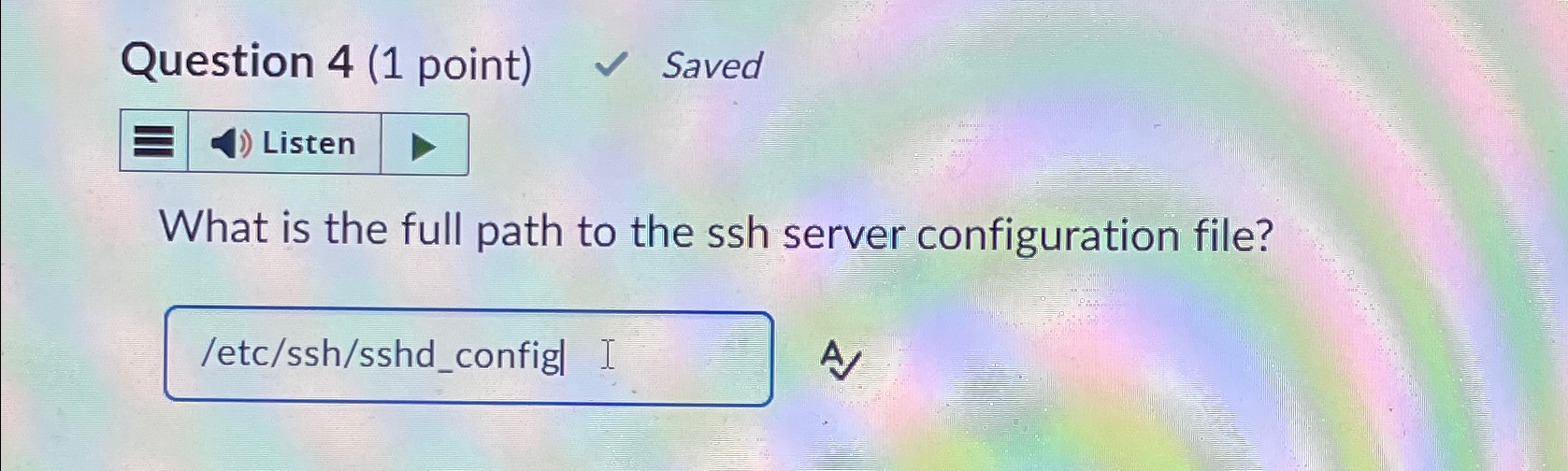Solved Question 4 (1 point) SavedWhat is the full path to | Chegg.com Solved Question 4 (1 point) SavedWhat is the full path to | Chegg.com