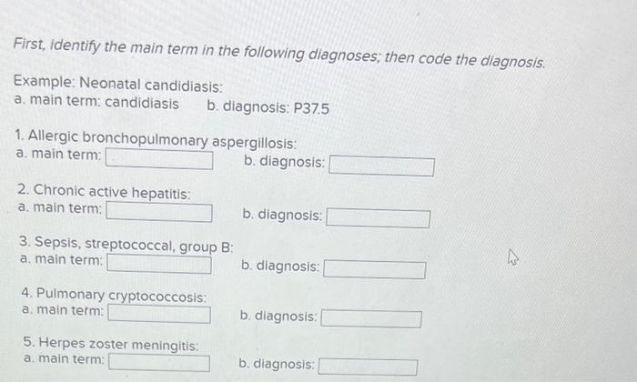 Solved First, identify the main term in the following | Chegg.com