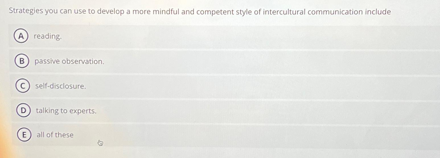 Solved Strategies you can use to develop a more mindful and | Chegg.com
