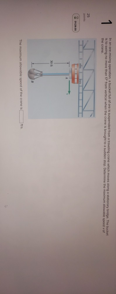 Solved 1 In an ore-mixing operation, a bucket full of ore is | Chegg.com