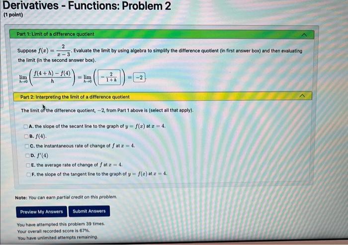 Solved Suppose f(x)=x−32. Evaluate the limit by using | Chegg.com