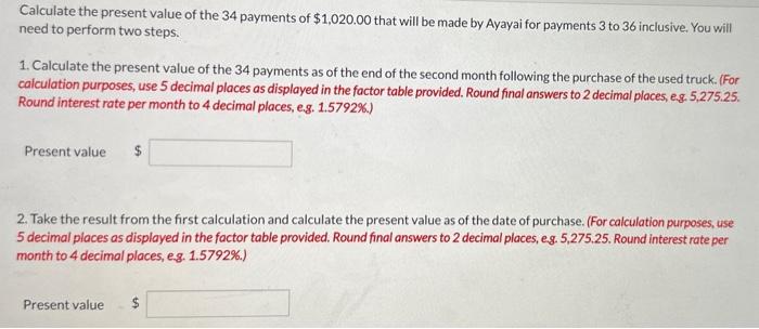 Solved Ayayai Ltd. purchased a used truck from Trans Auto | Chegg.com