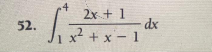 Solved 52. ∫14x2+x−12x+1dx | Chegg.com