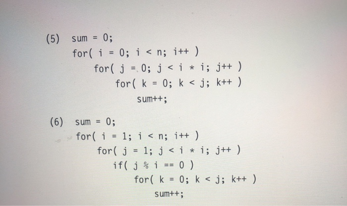 Solved For each of the following six program fragments: a. | Chegg.com