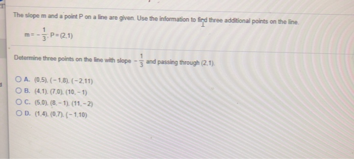 Solved The slope m and a point P on a line are given. Use | Chegg.com