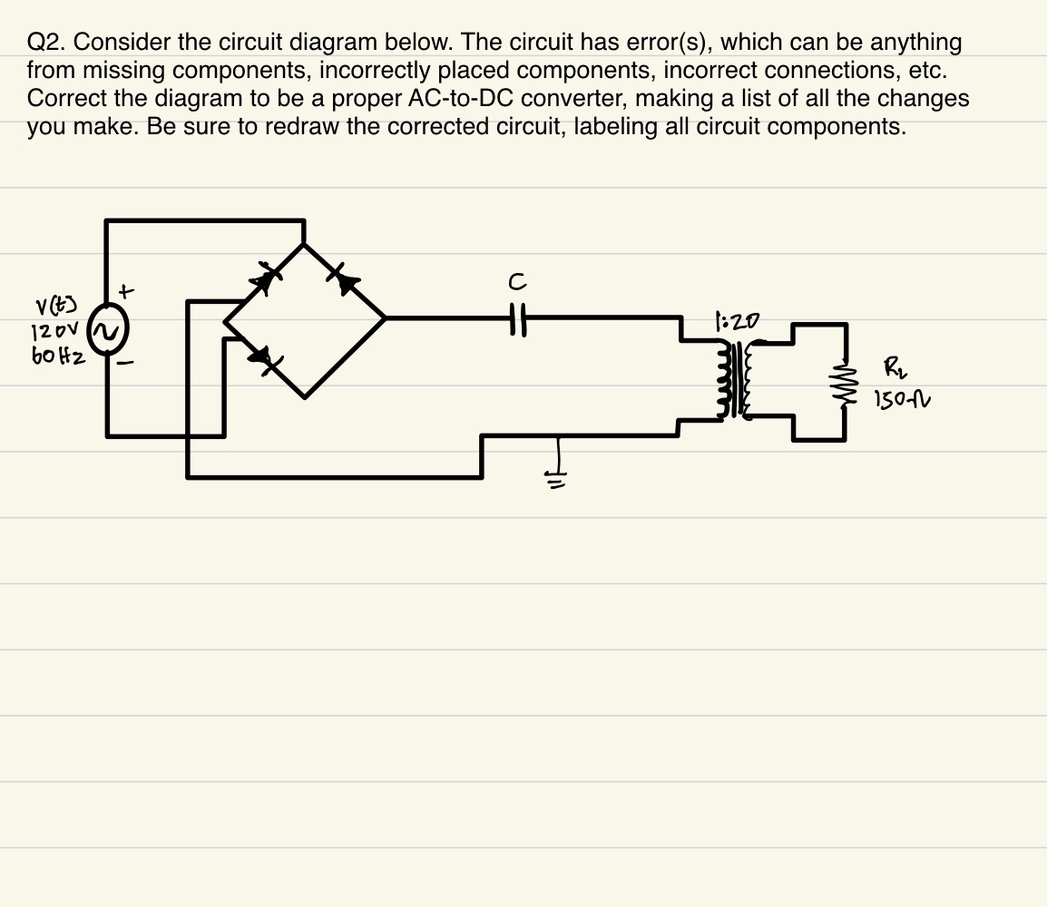 Solved Q2. ﻿Consider the circuit diagram below. The circuit | Chegg.com