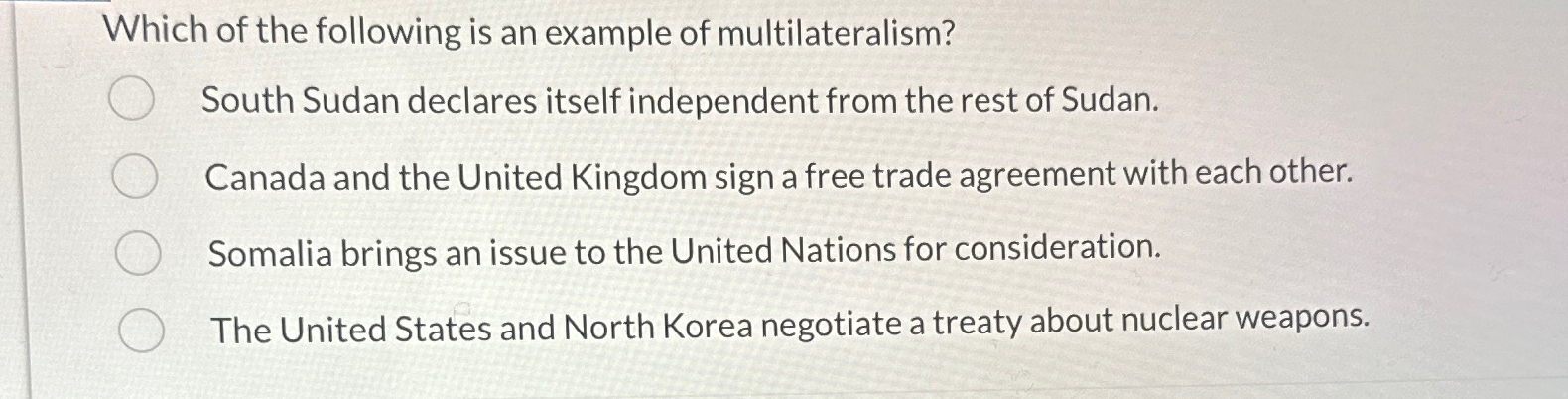 Solved Which of the following is an example of | Chegg.com