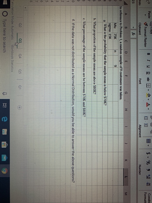 Solved Undo Clipboard Font Alignment Number fo SC The | Chegg.com