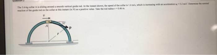 Solved The 3-cell Asliding woundmoth vertical guide rod. At | Chegg.com